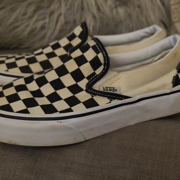 Vans | Shoes | Used Black And White Checkered Vans | Poshmark